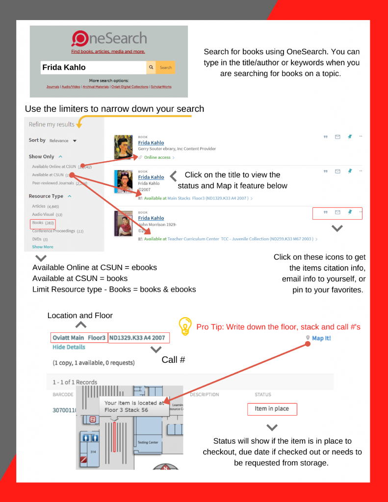 Check Out How to Find Books in OneSearch – Cited at the Library