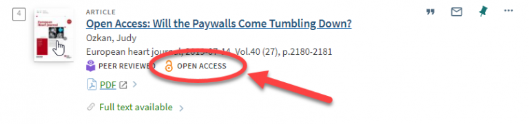 Open Access 101: What Is It, and Why Does It Matter? – Cited at the Library